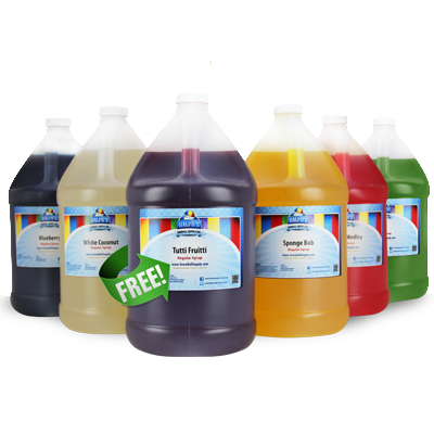 12 Gallons Of Snow Cone Concentrate Flavoring 1 Gallon Half Price Plus ...